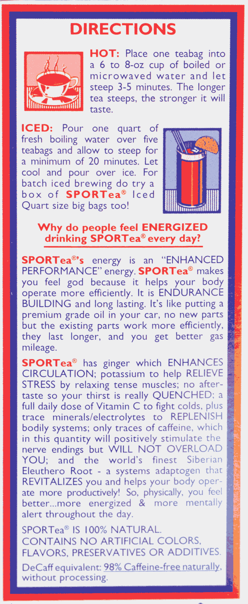 Hot SPORTea® - Natural Hot Brew Tea for Energy & Wellness